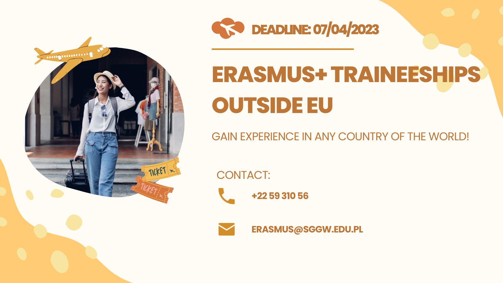 Erasmus+ mobility call for traineeships outside EU sggw - Warsaw ...
